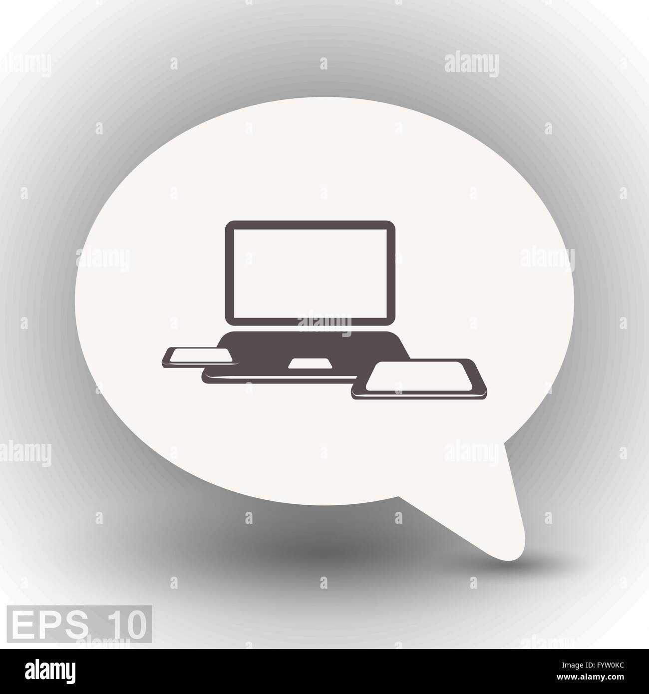Pictograph of computer. Vector concept illustration for design. Eps 10 ...