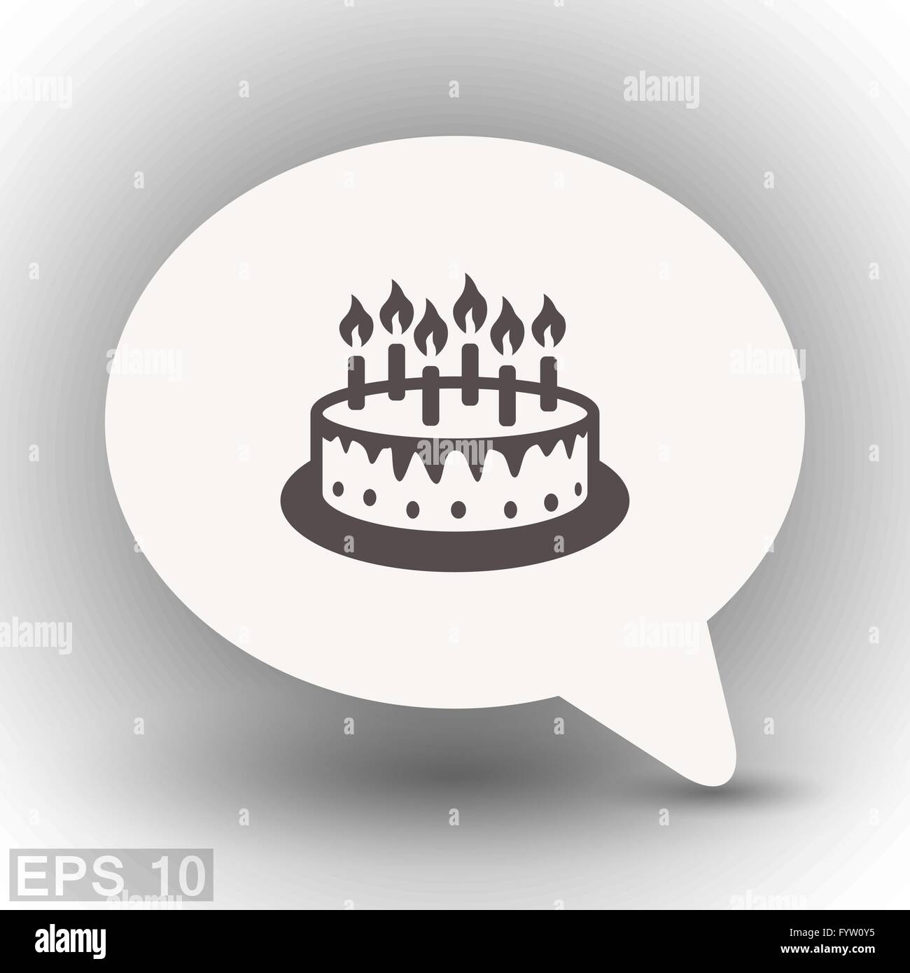 Pictograph of cake. Vector concept illustration for design. Eps 10 ...