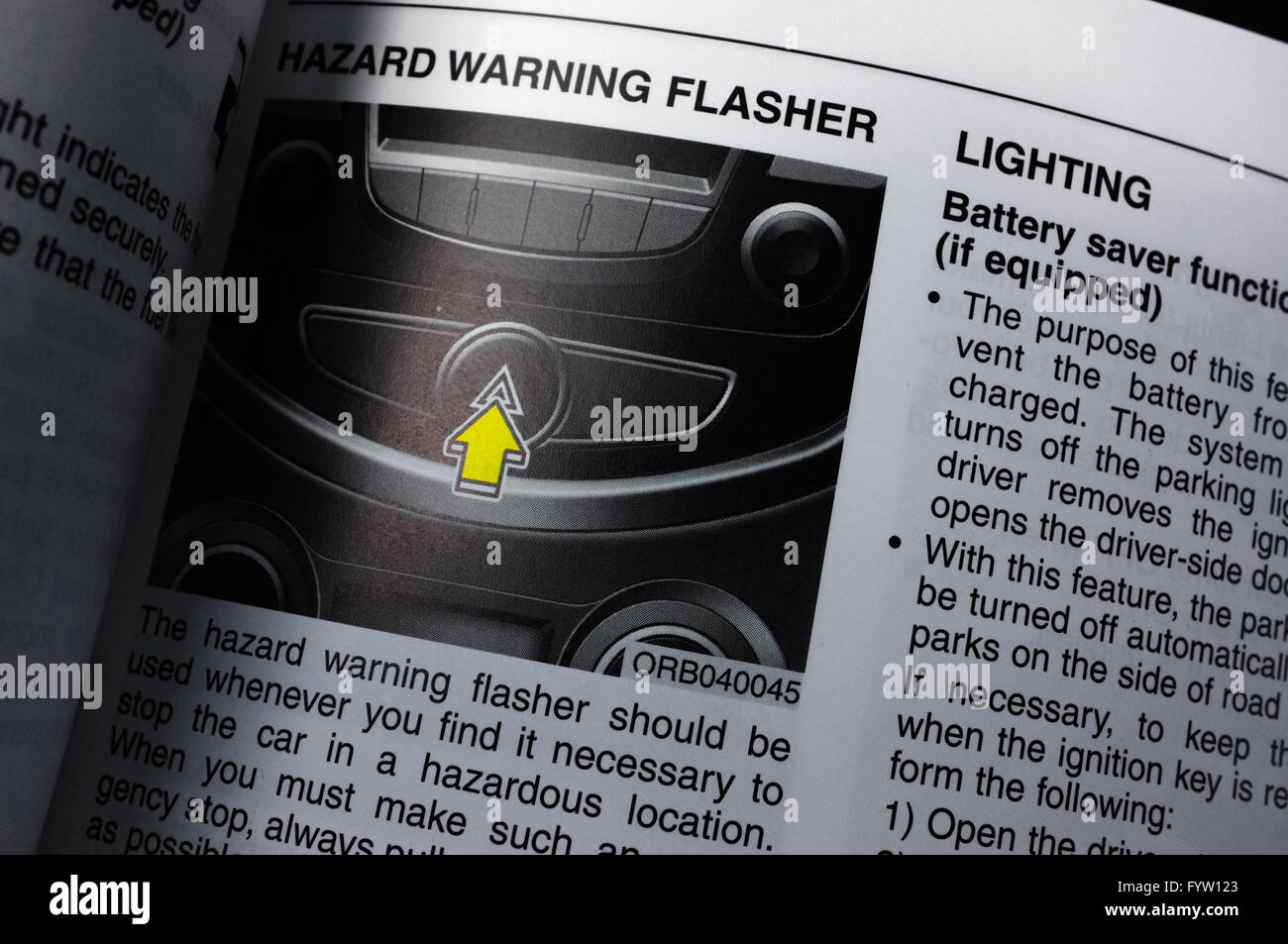Details about the hazard warning button in a Hyundai Accent Owner's ...