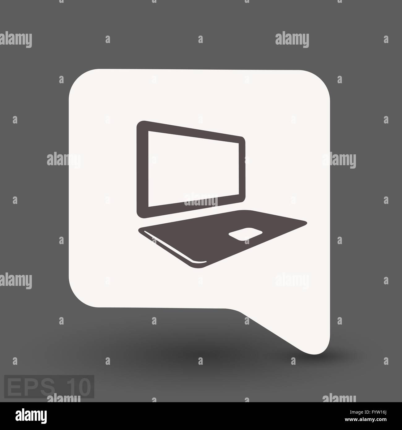 Pictograph of computer. Vector concept illustration for design. Eps 10 ...