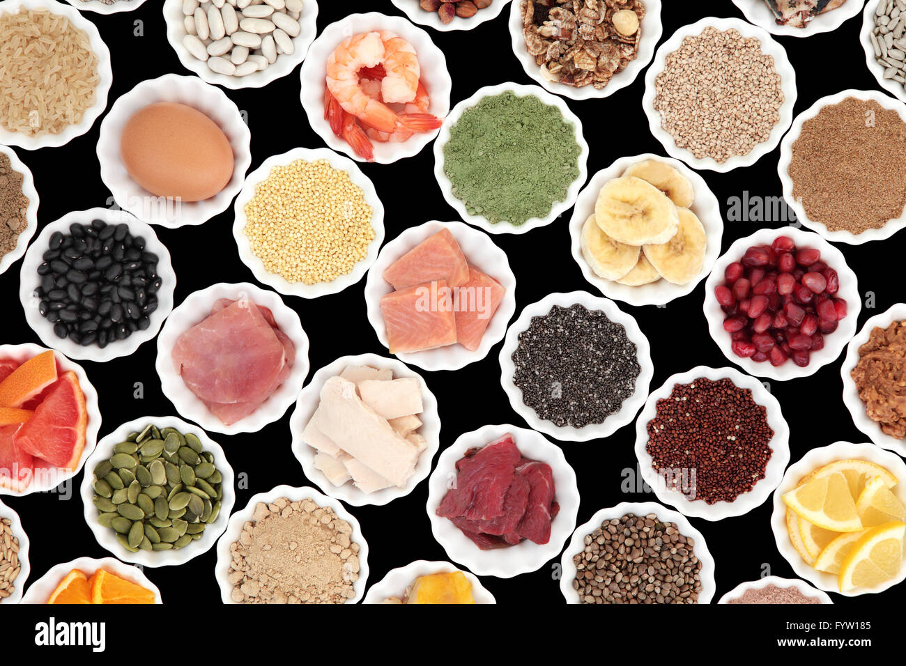 Health and body building super food Stock Photo - Alamy