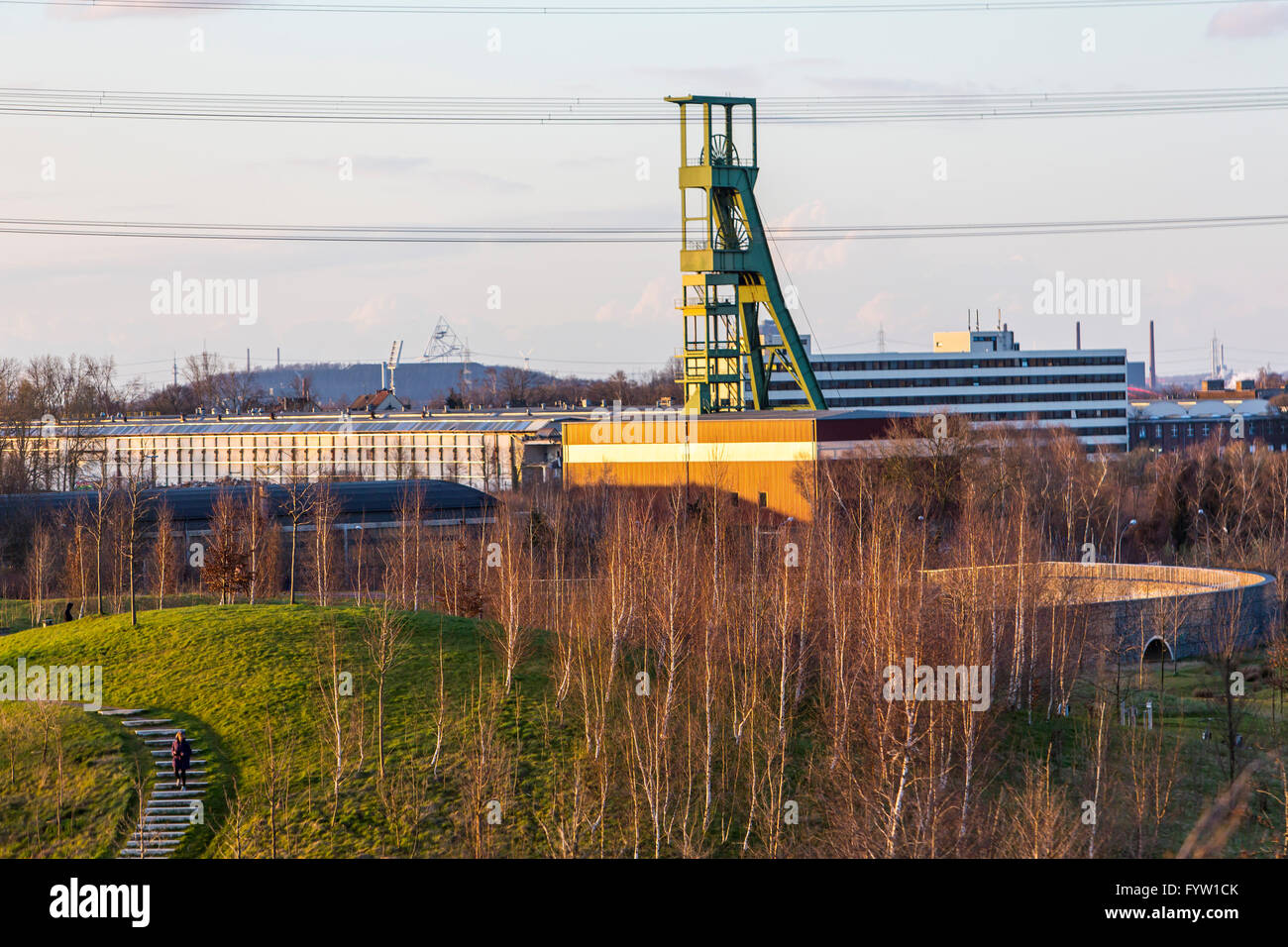 Headframe of the former Zeche Amalie in Essen Altendorf, shaft 1, the ...