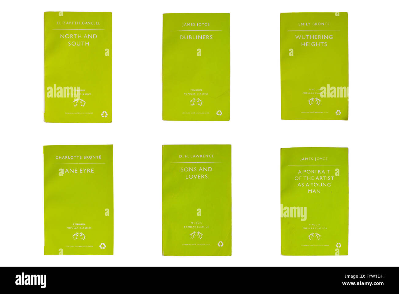A selection of Penguin popular classics photographed against a white ...