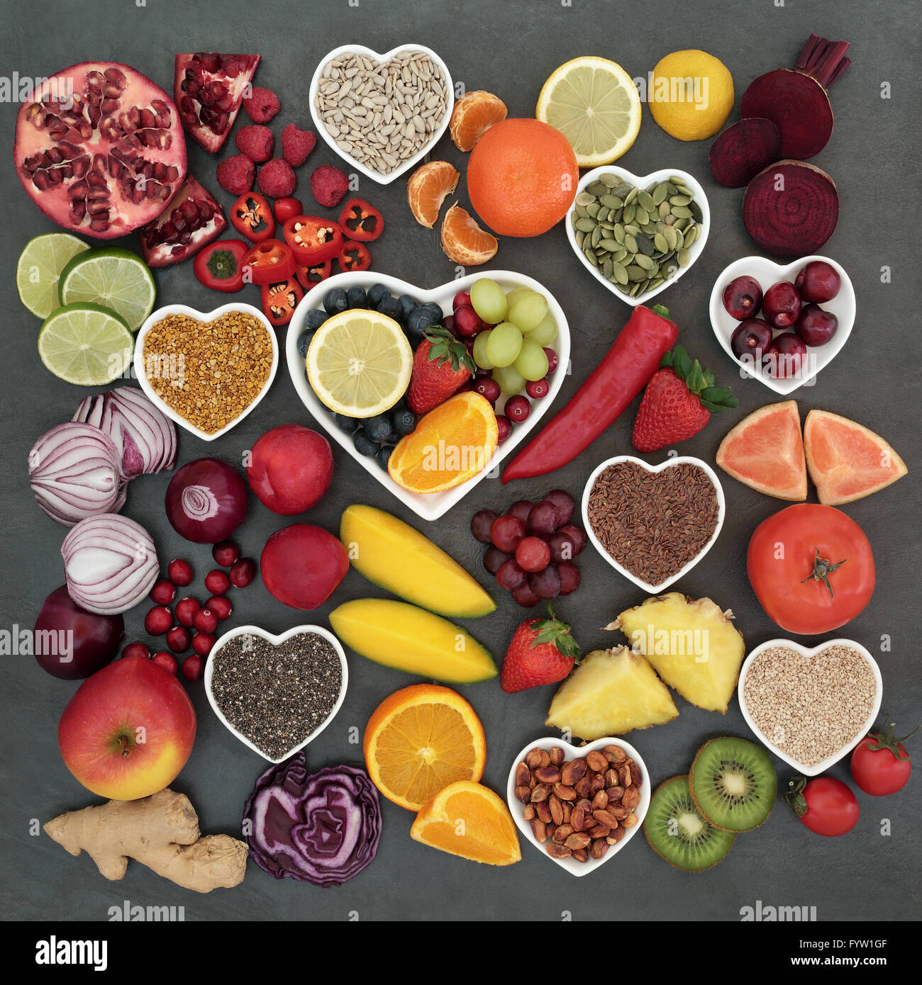 Paleolithic diet health and super food of fruit, vegetables, nuts and ...