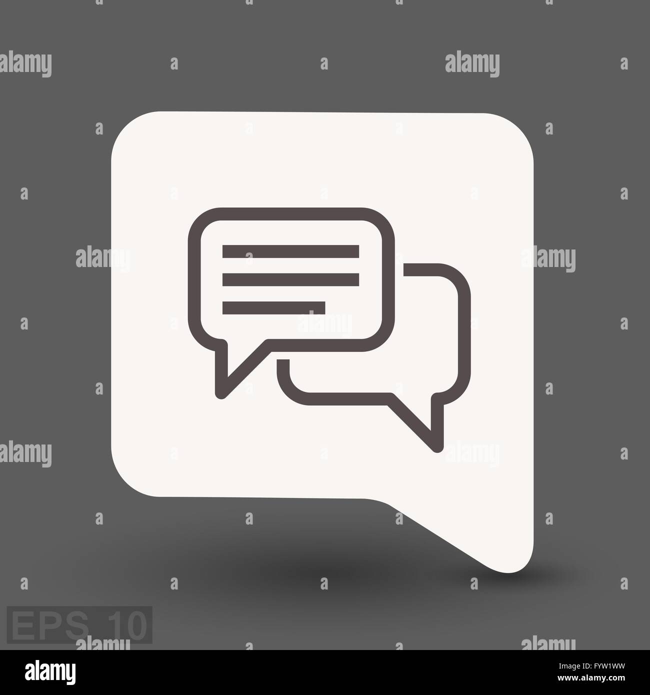 Pictograph of message or chat. Vector concept illustration for design ...