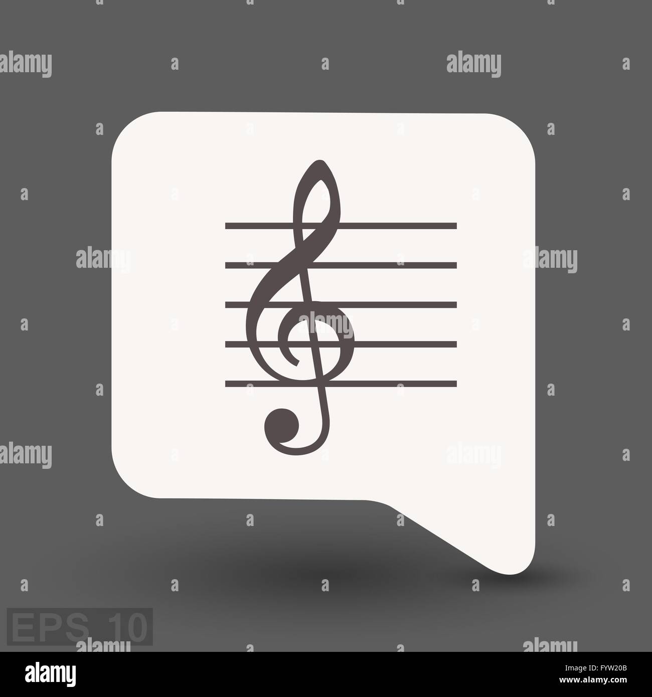 Pictograph of music key. Vector concept illustration for design. Eps 10 ...