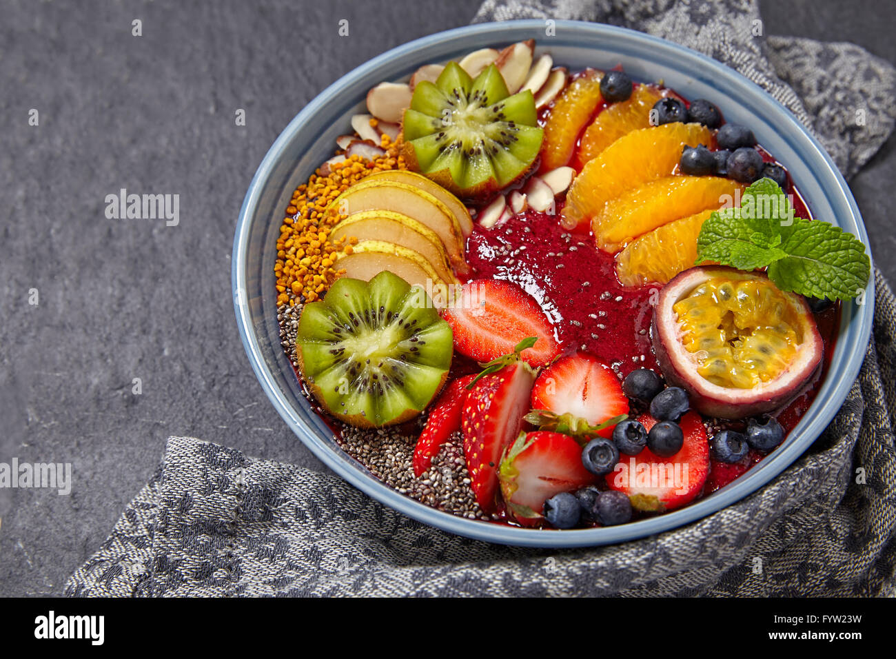 Acai bowl fresh fruit hi-res stock photography and images - Alamy