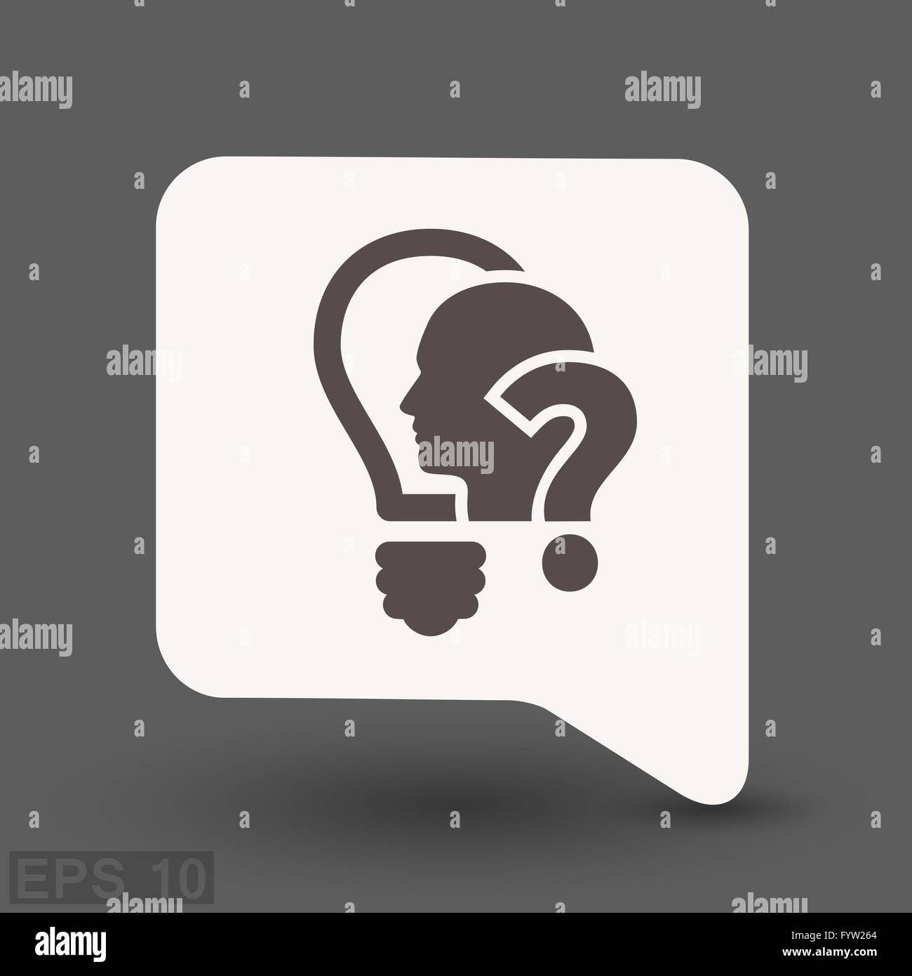 Pictograph of question mark and man. Vector concept illustration for ...