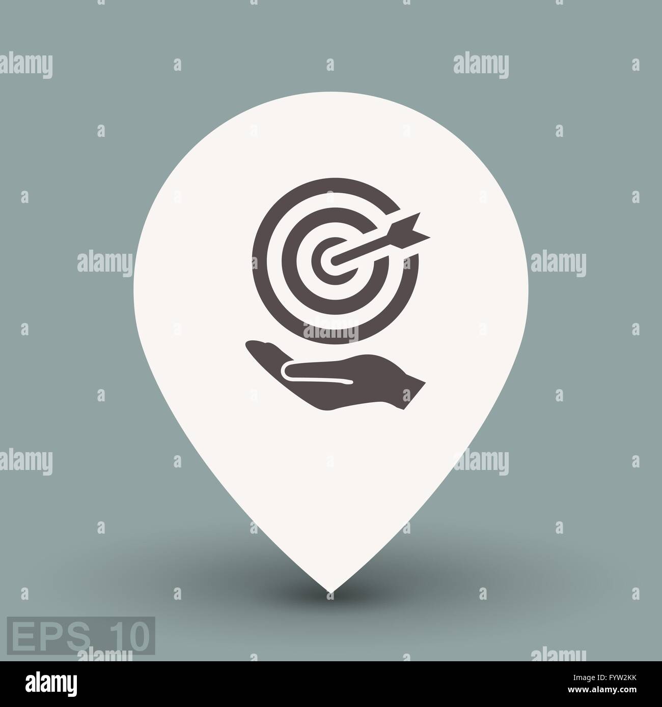 Pictograph of target. Vector concept illustration for design. Eps 10 ...