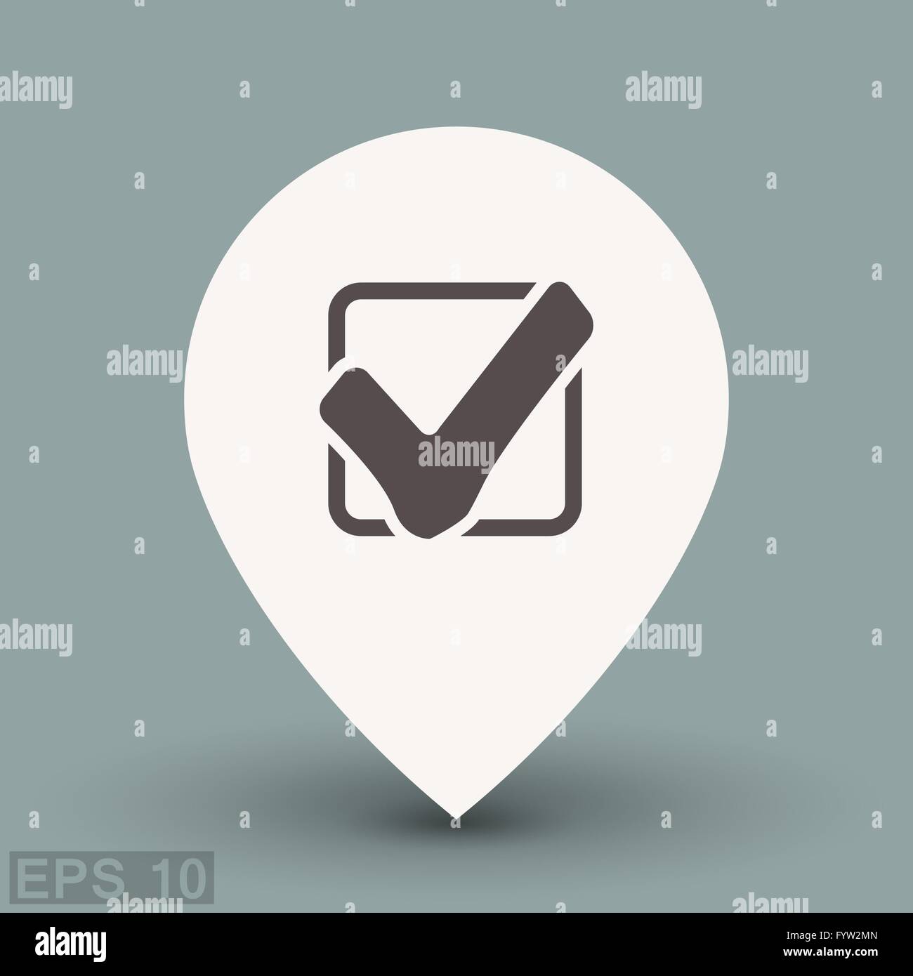 Pictograph of check mark. Vector concept illustration for design. Eps ...