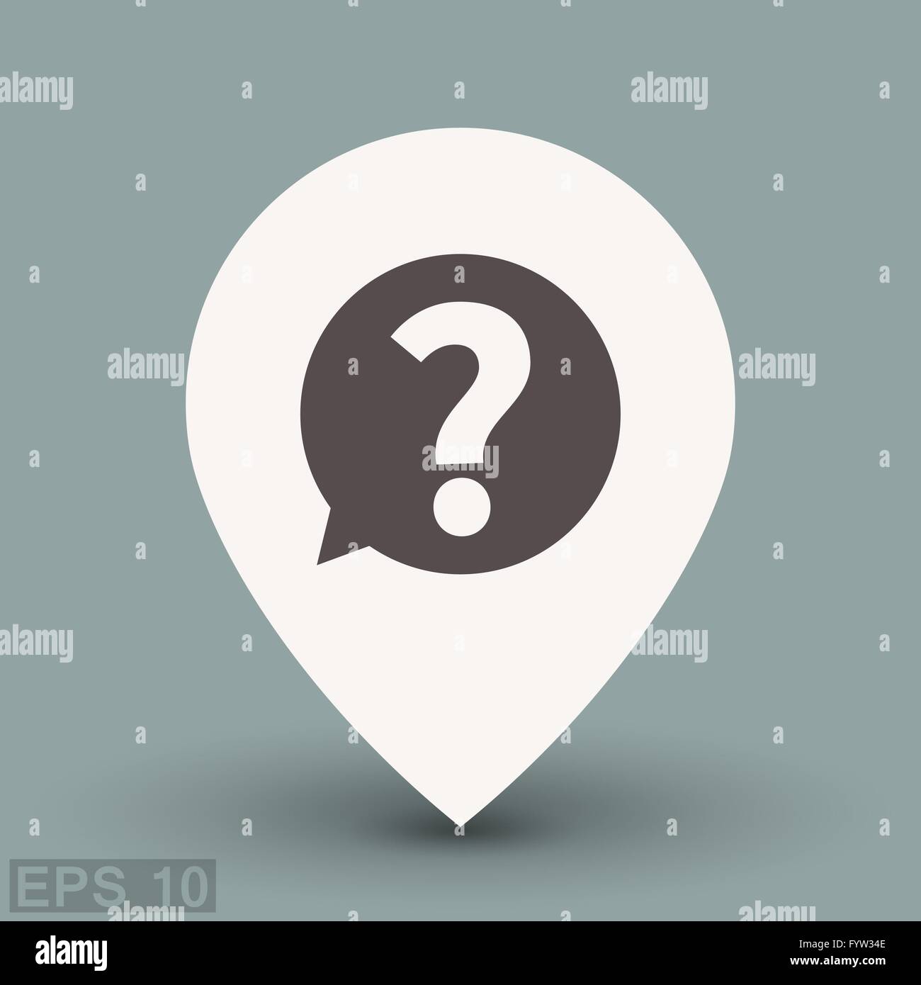 Pictograph of question mark. Vector concept illustration for design ...