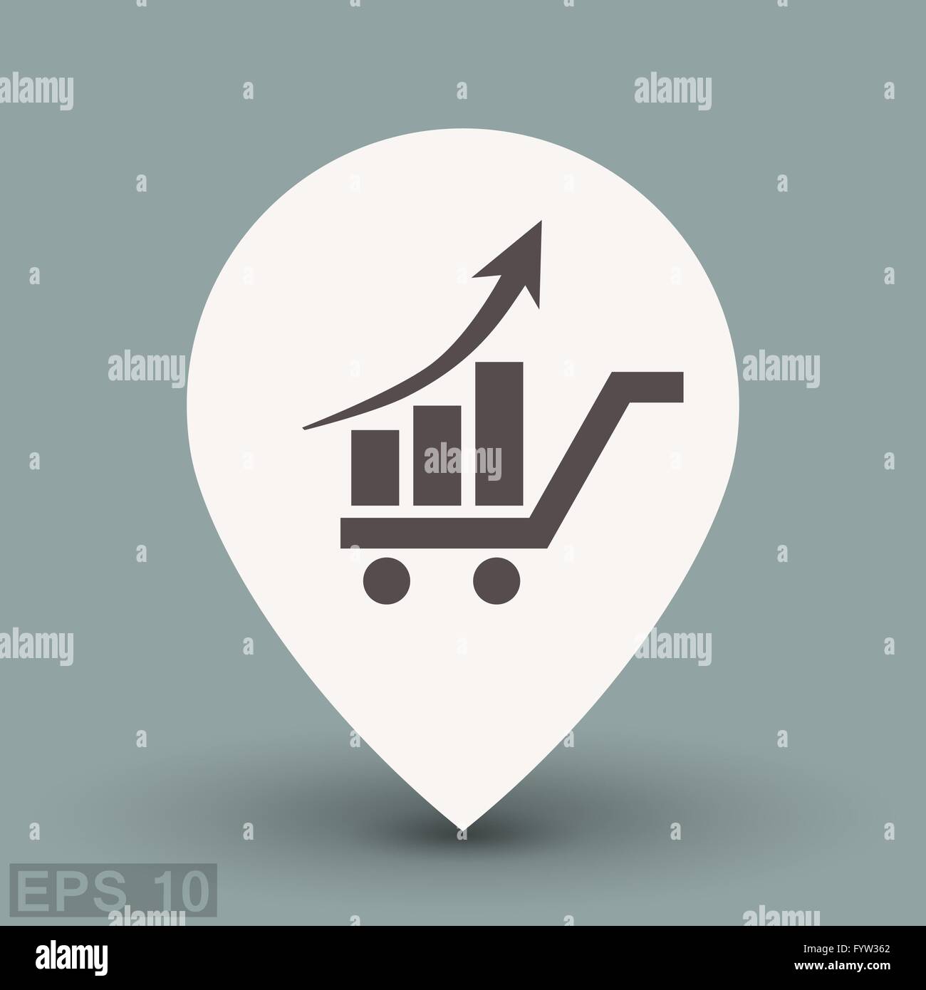 Pictograph of graph. Vector concept illustration for design. Eps 10 ...