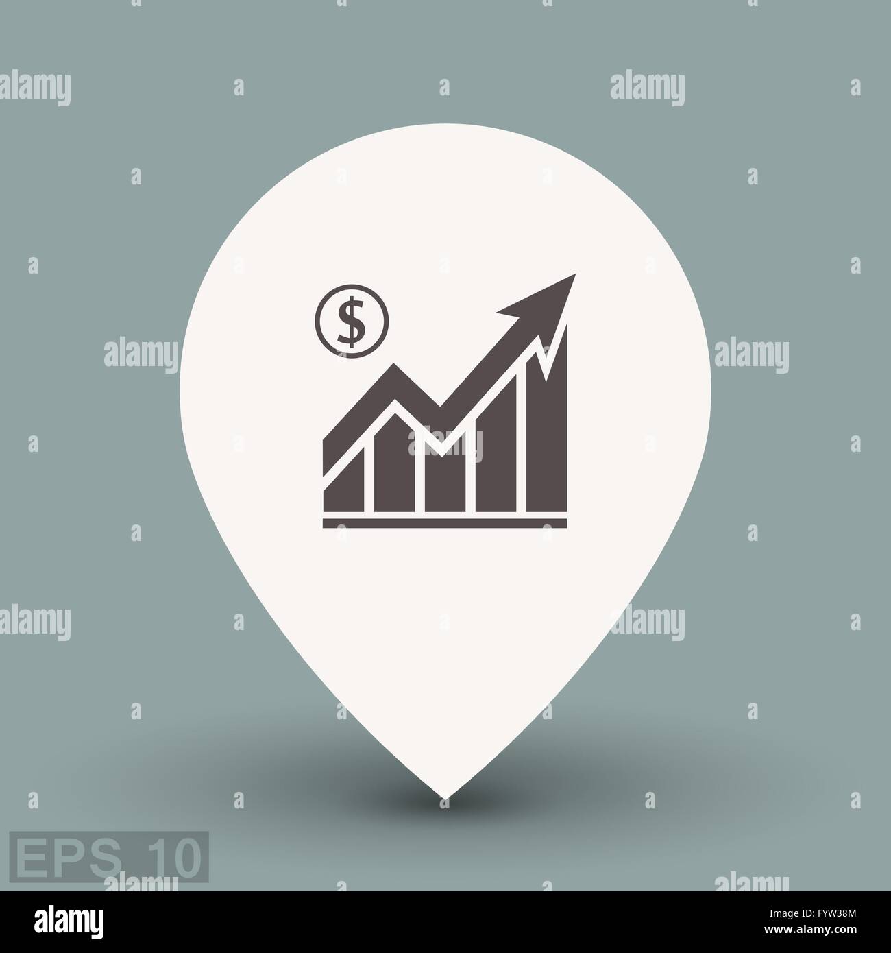Pictograph of graph. Vector concept illustration for design. Eps 10 ...