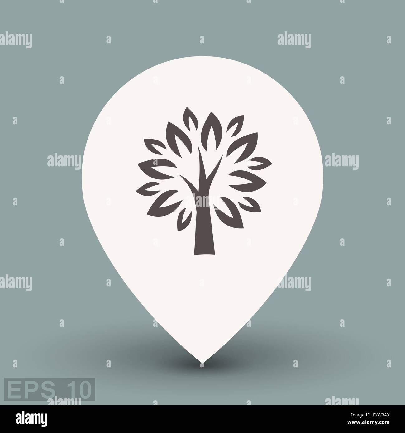 Pictograph of tree. Vector concept illustration for design. Eps 10 ...