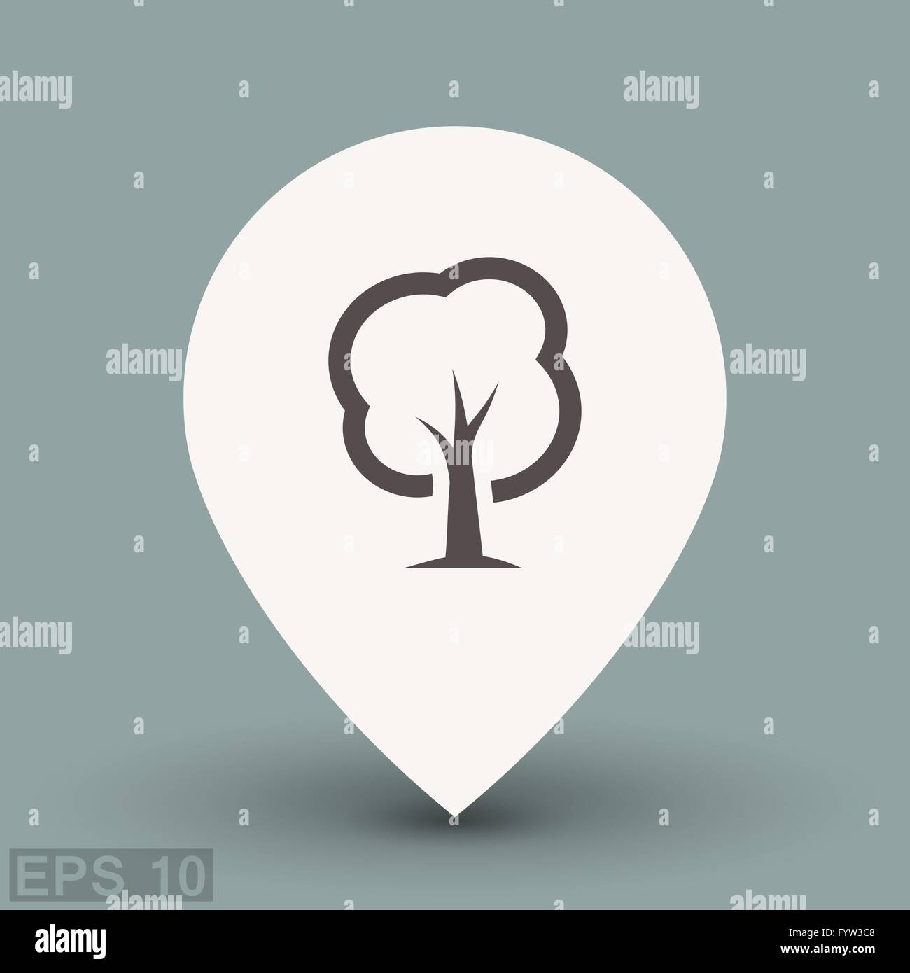 Pictograph of tree. Vector concept illustration for design. Eps 10 ...