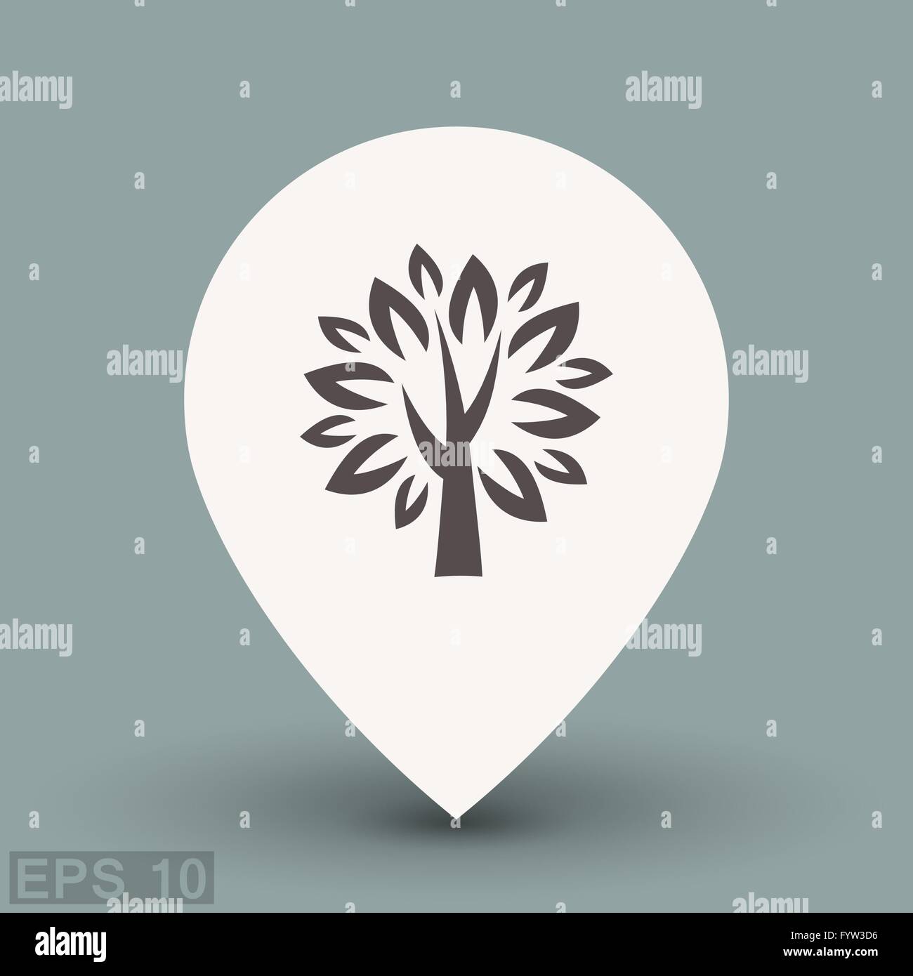 Pictograph of tree. Vector concept illustration for design. Eps 10 ...