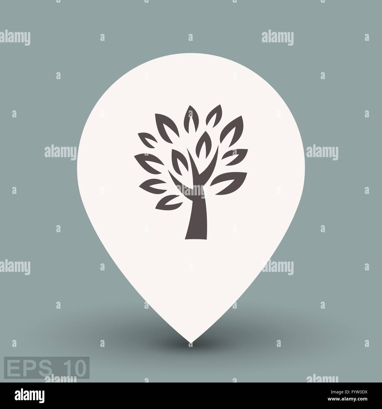 Pictograph of tree. Vector concept illustration for design. Eps 10 ...