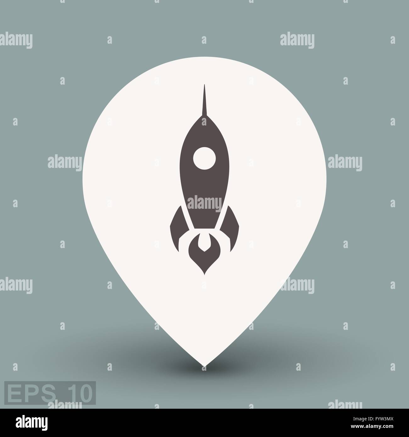 Rocket icon. Vector concept illustration for design. Eps 10 Stock ...