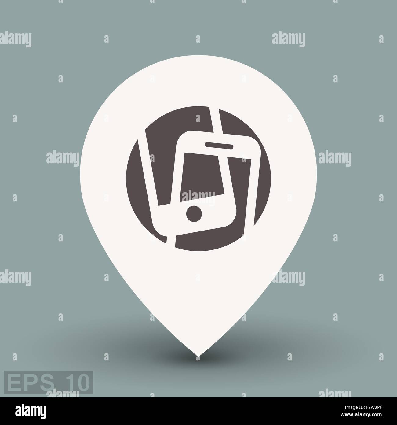Pictograph of mobile. Vector concept illustration for design. Eps 10 ...