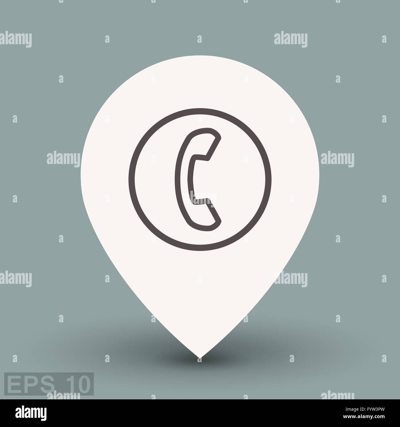 Pictograph of phone. Vector concept illustration for design. Eps 10 ...