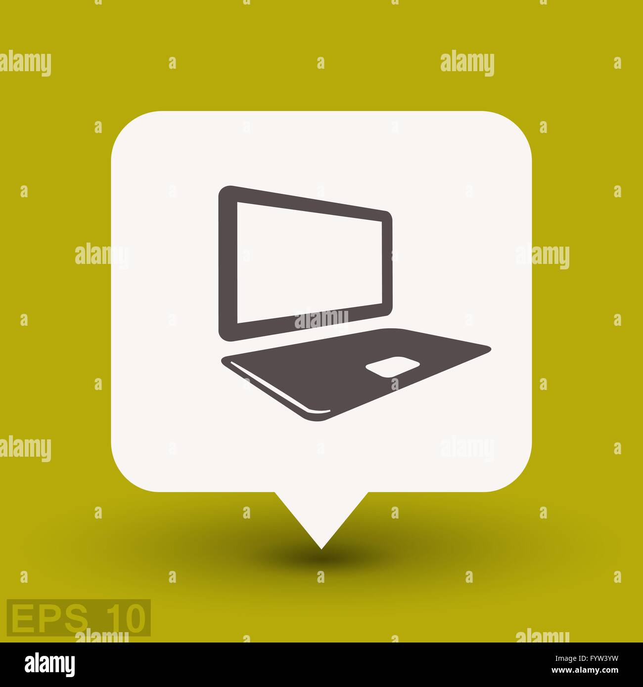 Pictograph of computer. Vector concept illustration for design. Eps 10 ...