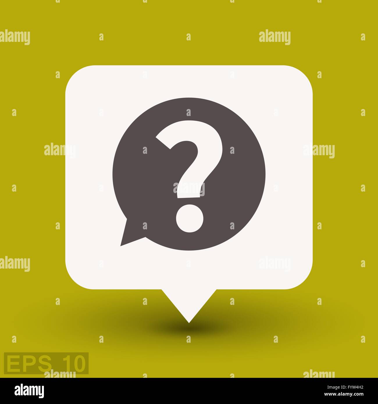 Pictograph of question mark. Vector concept illustration for design ...
