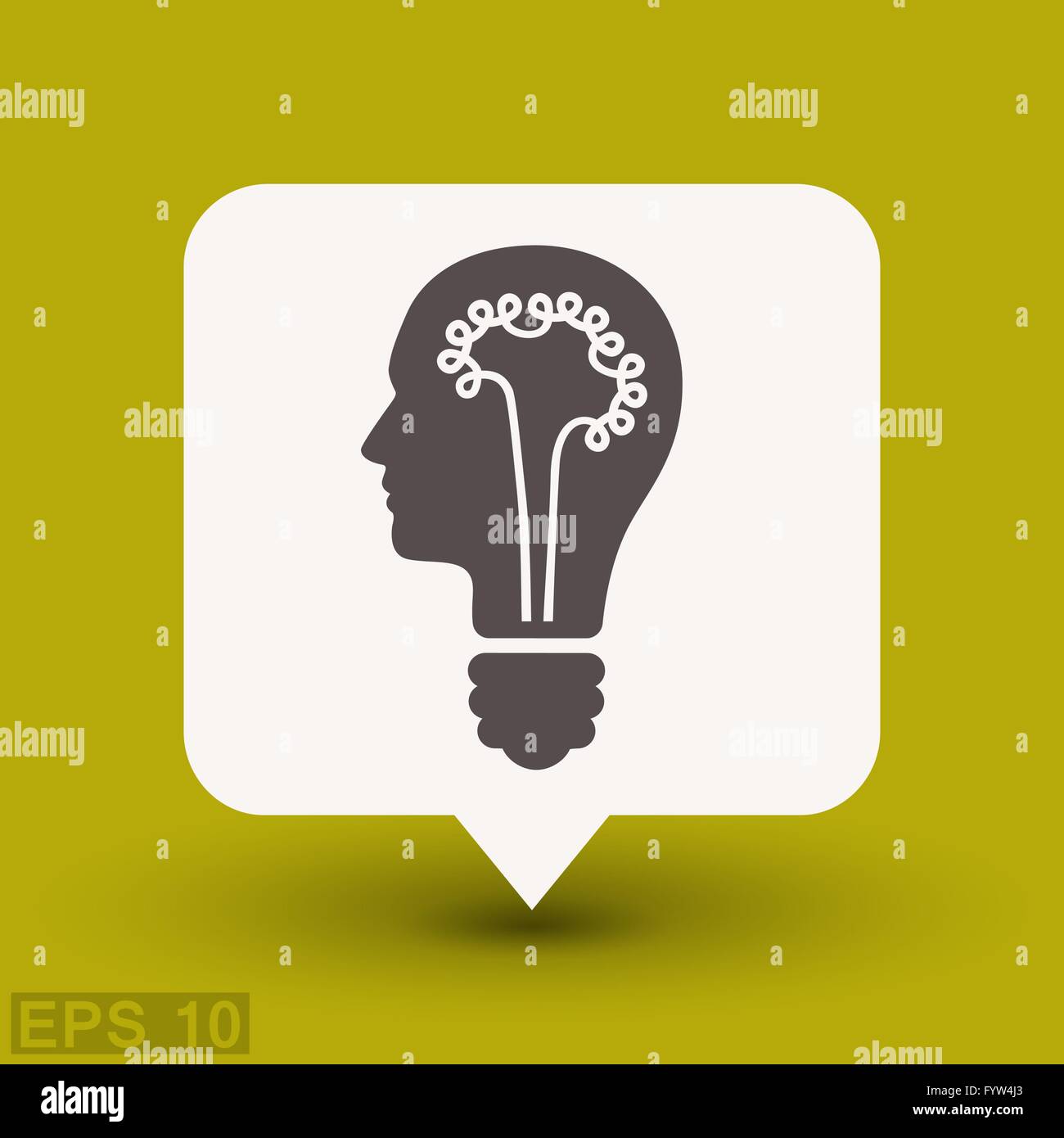 Pictograph of bulb concept. Vector concept illustration for design. Eps ...