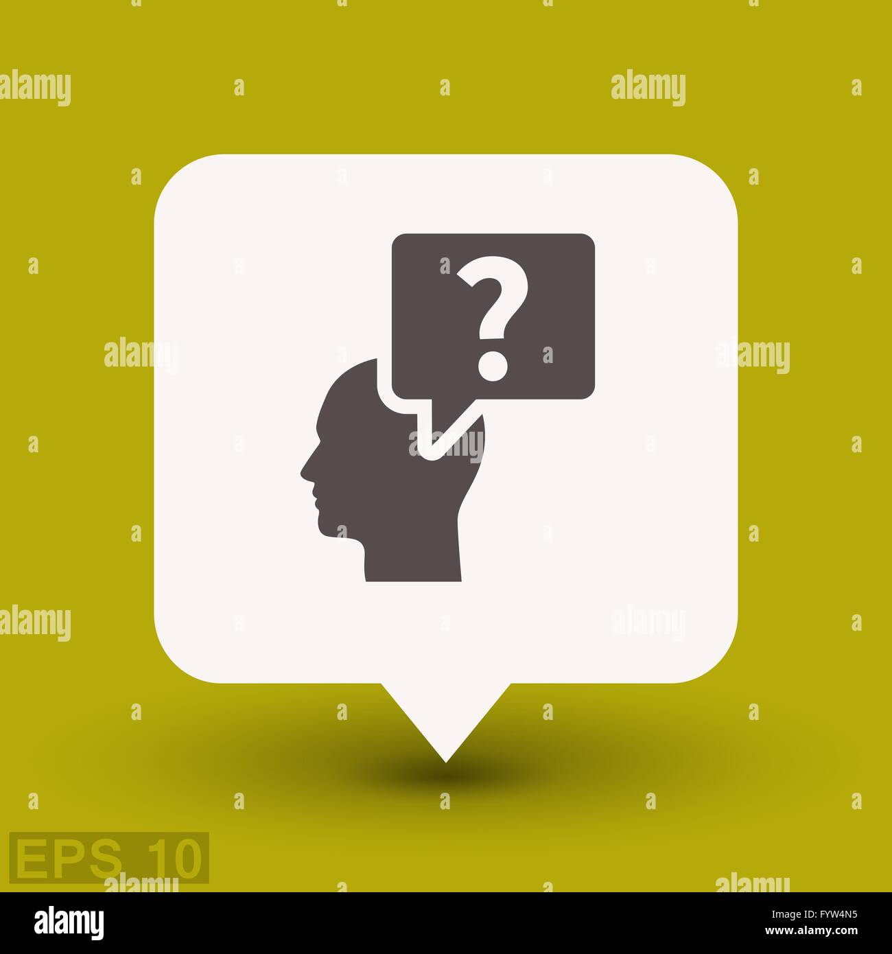 Pictograph of question mark and man. Vector concept illustration for ...