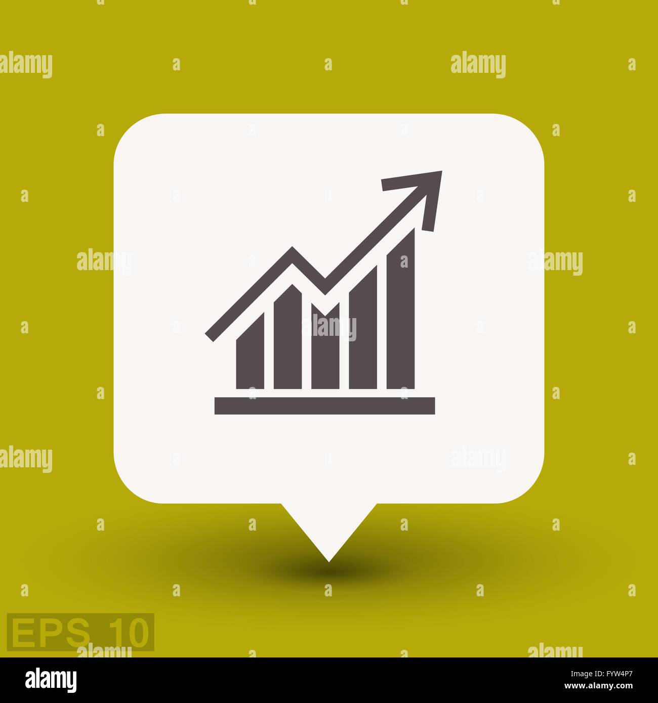 Pictograph of graph. Vector concept illustration for design. Eps 10 ...