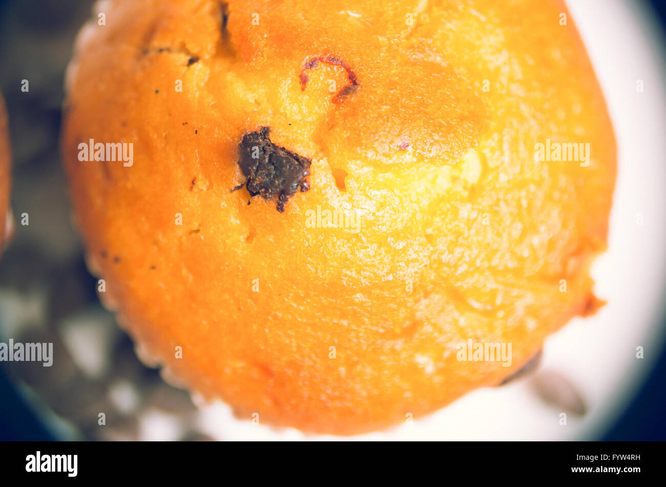 Breakfast delicious yellow carrot muffin from above Stock Photo - Alamy