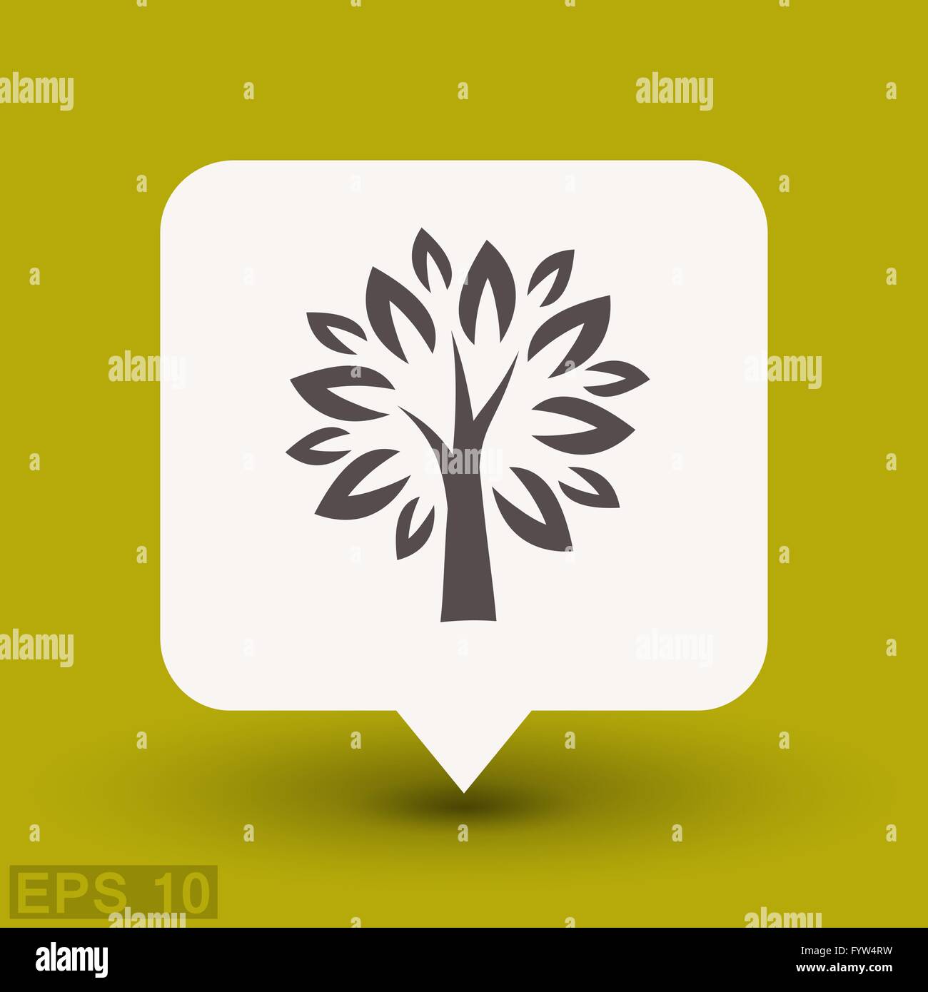 Pictograph of tree. Vector concept illustration for design. Eps 10 ...