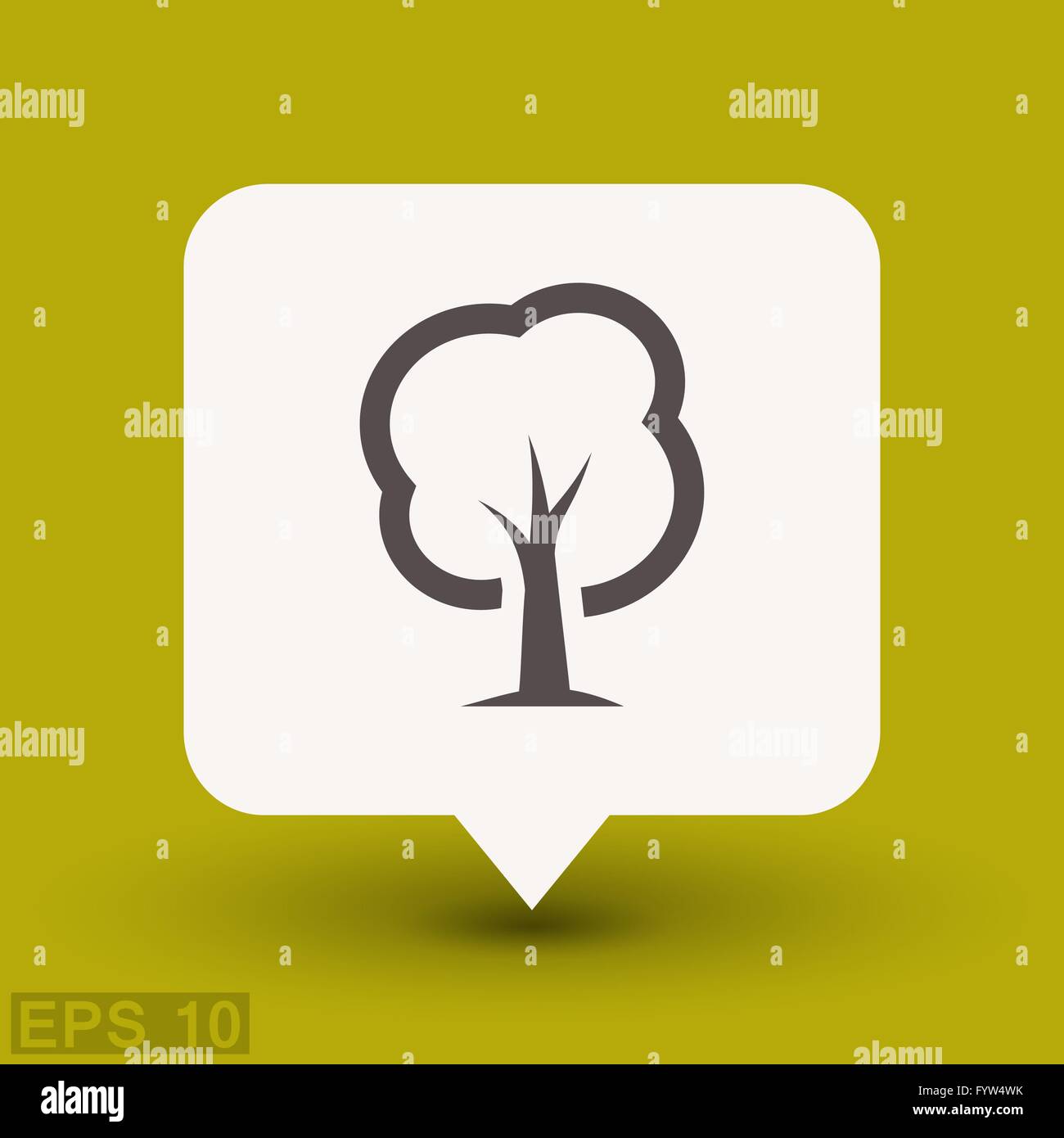 Pictograph of tree. Vector concept illustration for design. Eps 10 ...