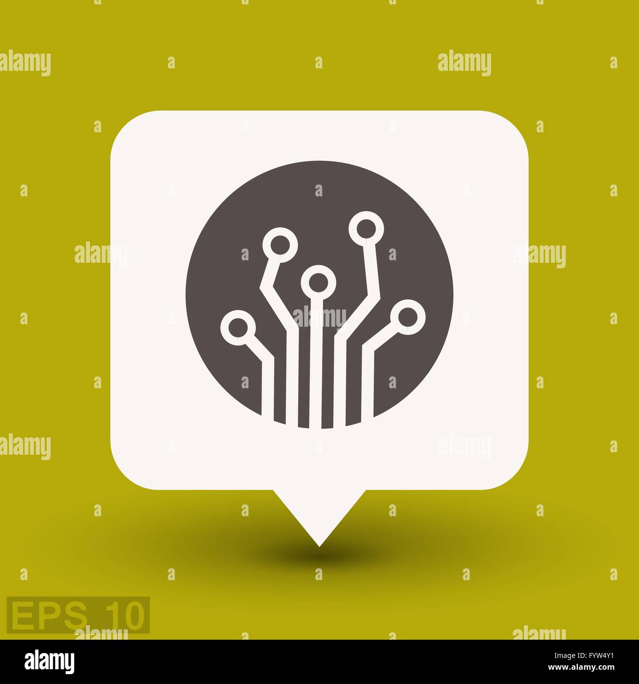 Pictograph of circuit board. Vector concept illustration for design ...