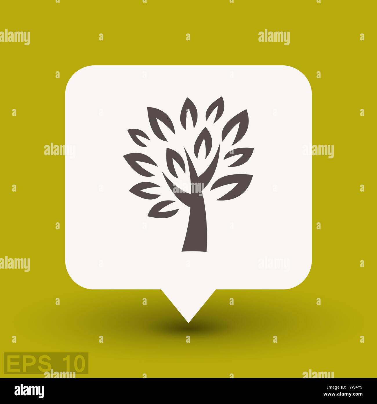 Pictograph of tree. Vector concept illustration for design. Eps 10 ...