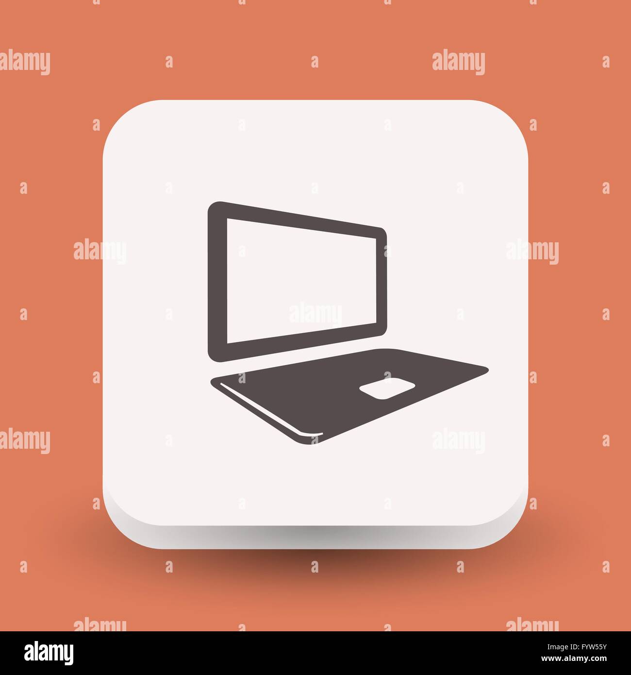 Pictograph of computer. Vector concept illustration for design. Eps 10 ...