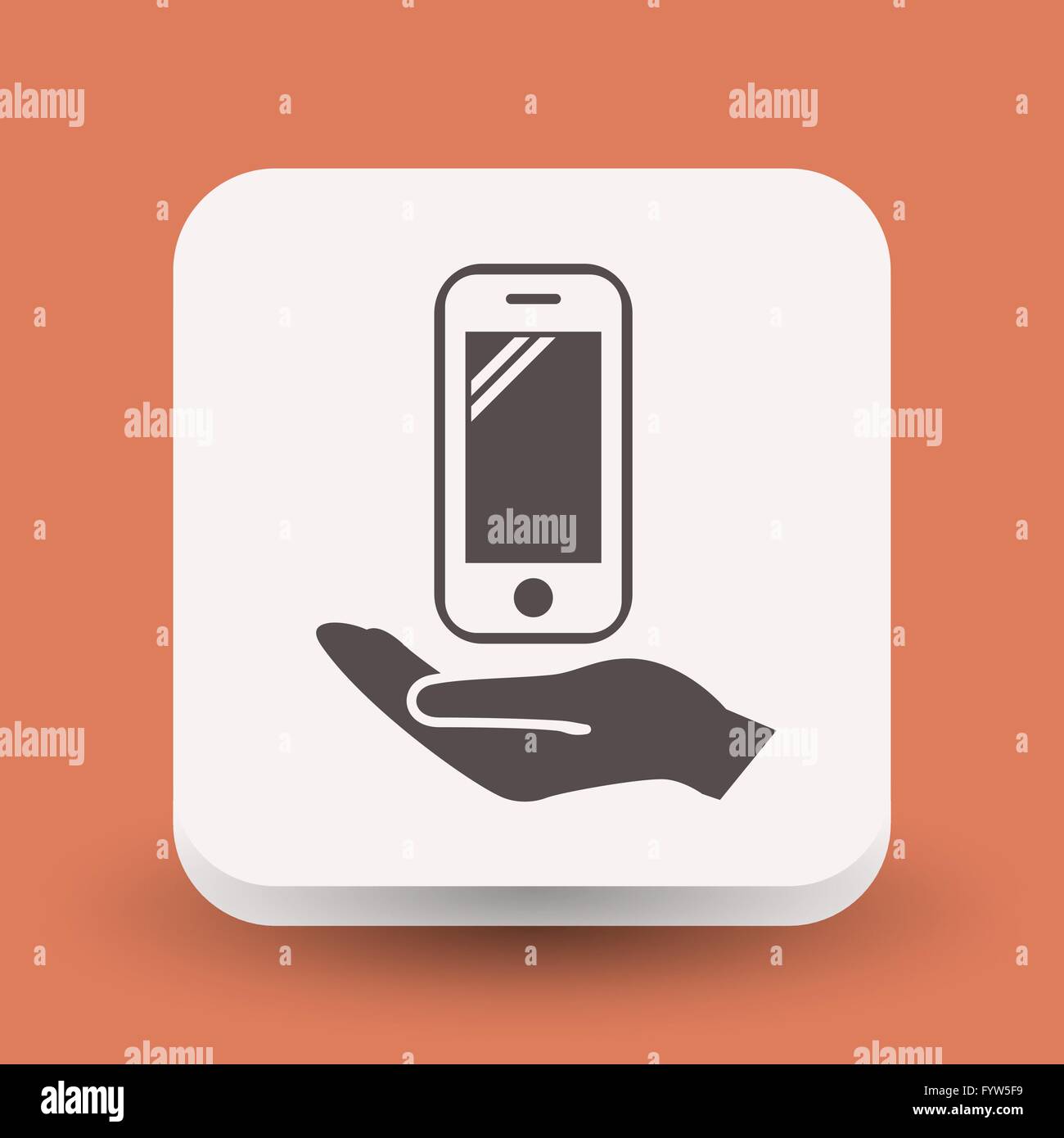 Pictograph of mobile. Vector concept illustration for design. Eps 10 ...