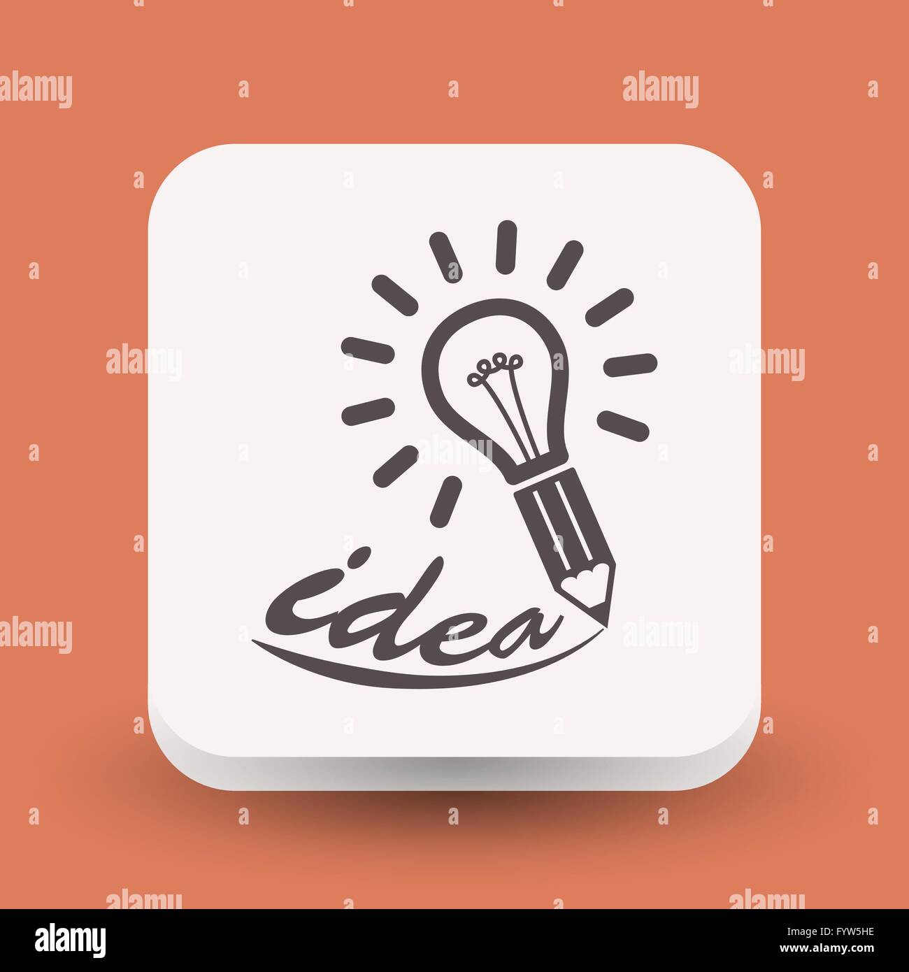 Pictograph of light bulb. Vector concept illustration for design. Eps ...