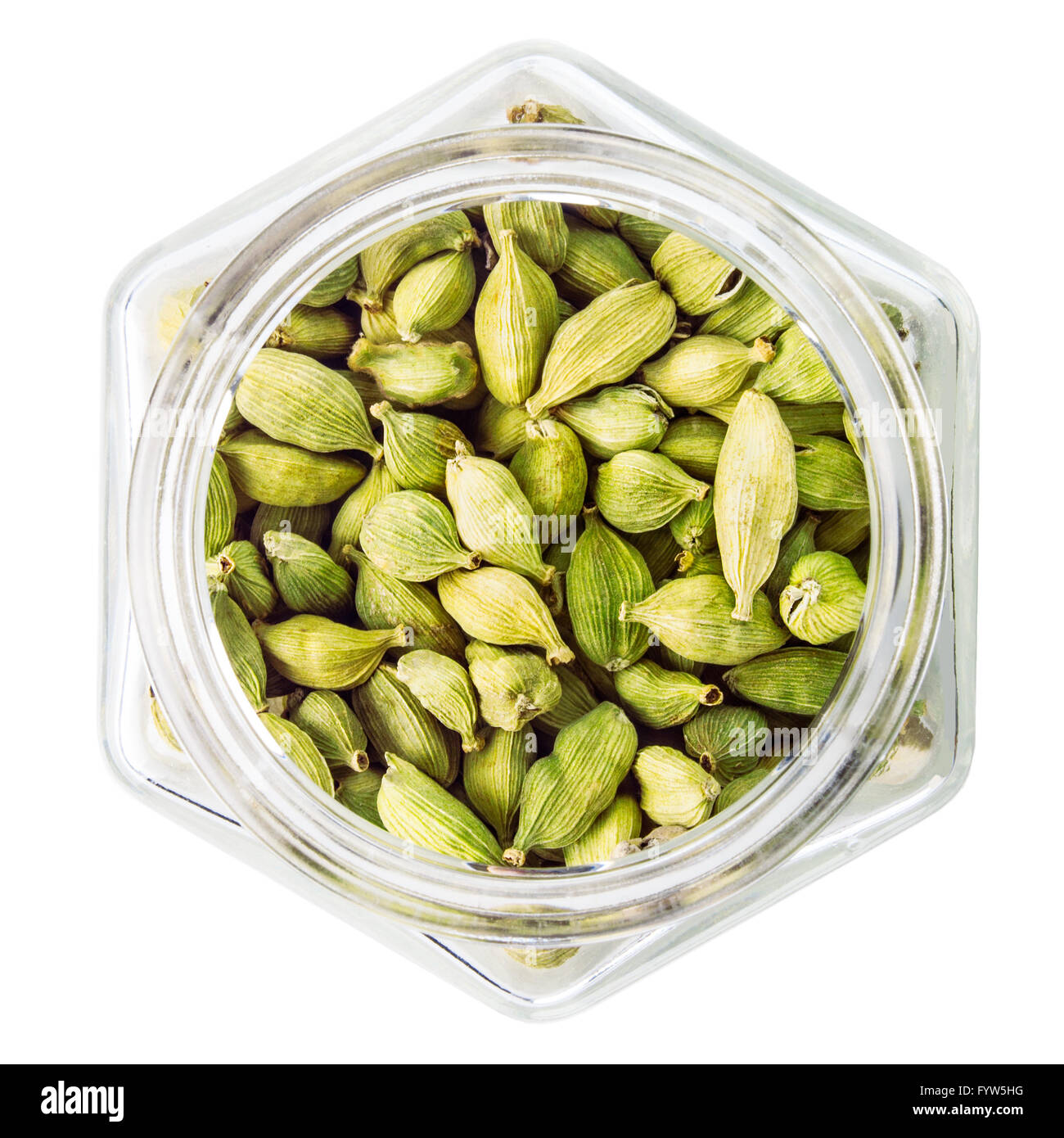 green cardamom pods on white background Stock Photo - Alamy