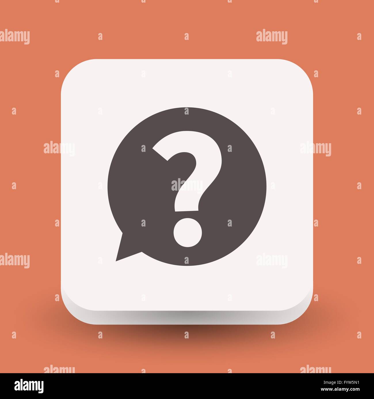 Pictograph of question mark. Vector concept illustration for design ...