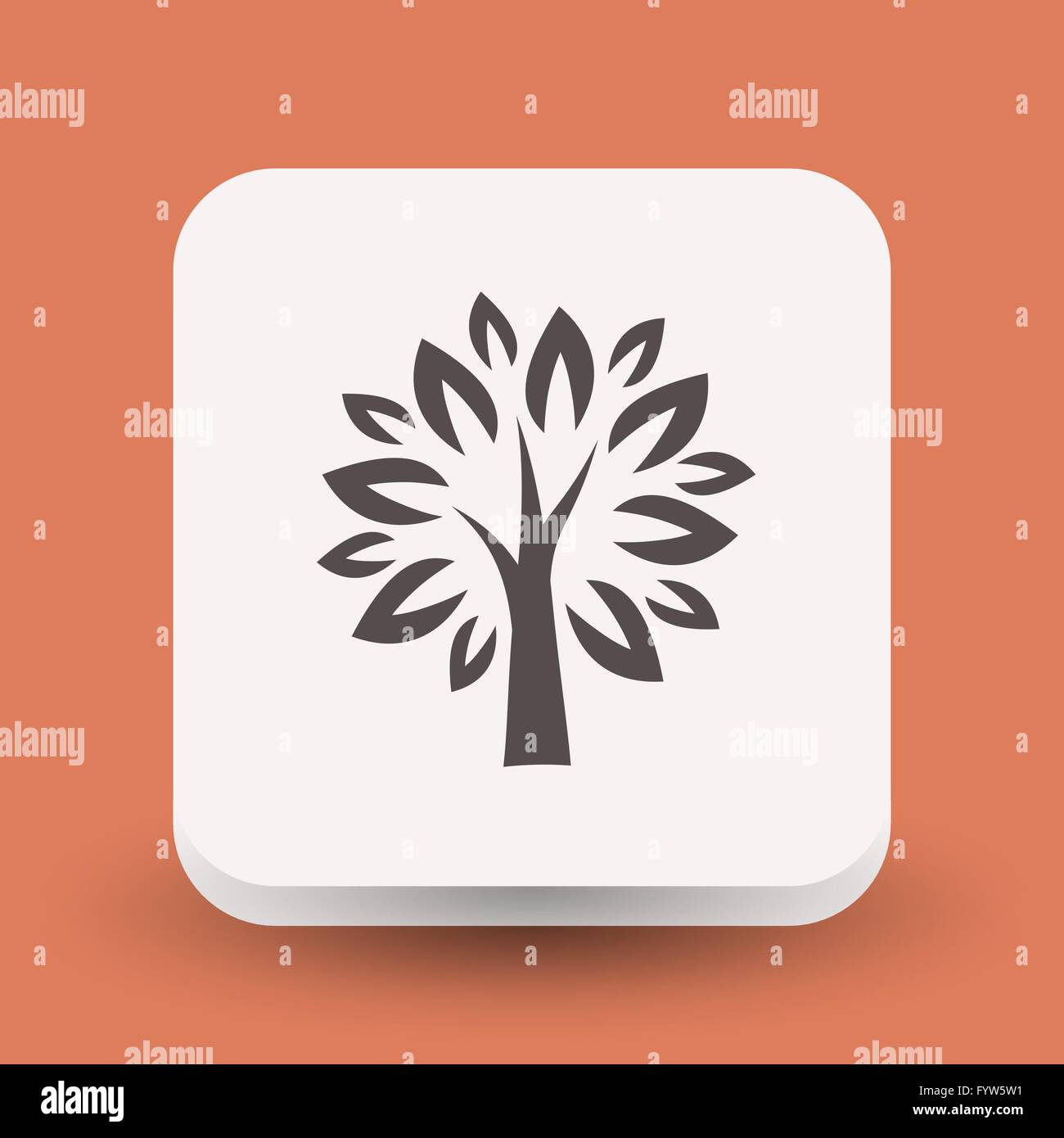 Pictograph of tree. Vector concept illustration for design. Eps 10 ...
