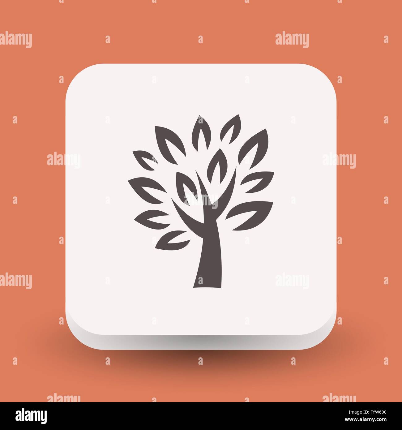 Pictograph of tree. Vector concept illustration for design. Eps 10 ...
