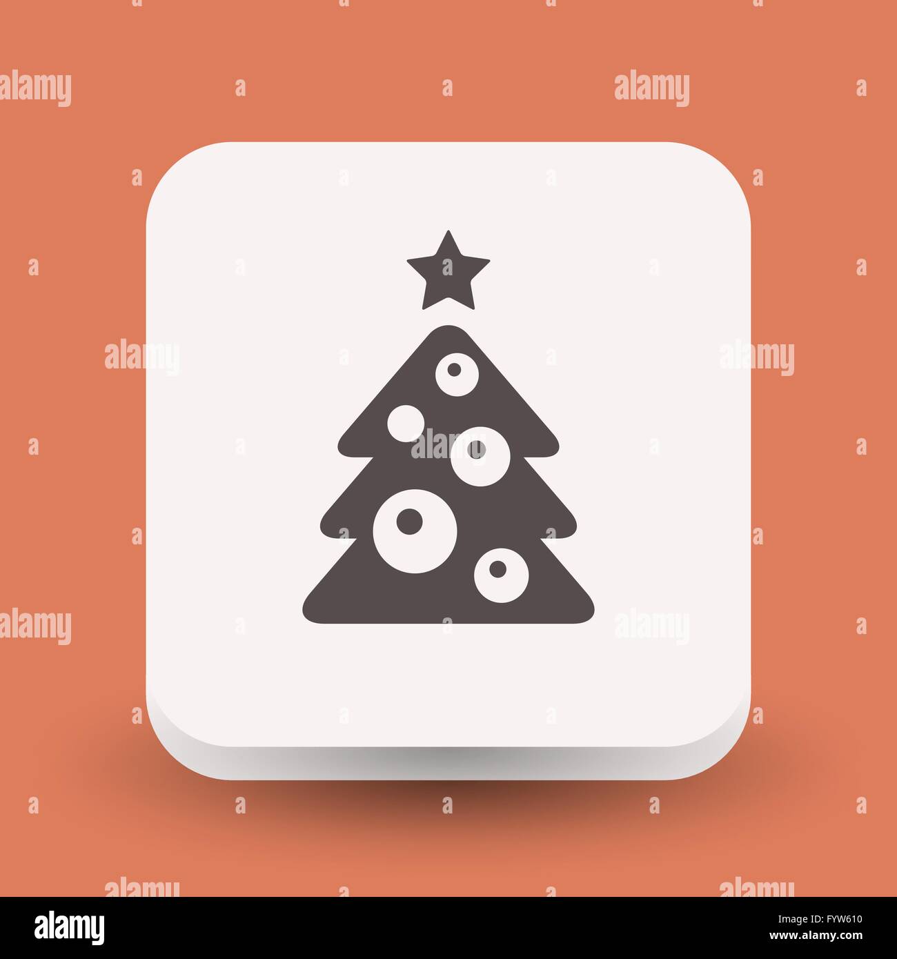Pictograph of christmas tree. Vector concept illustration for design ...
