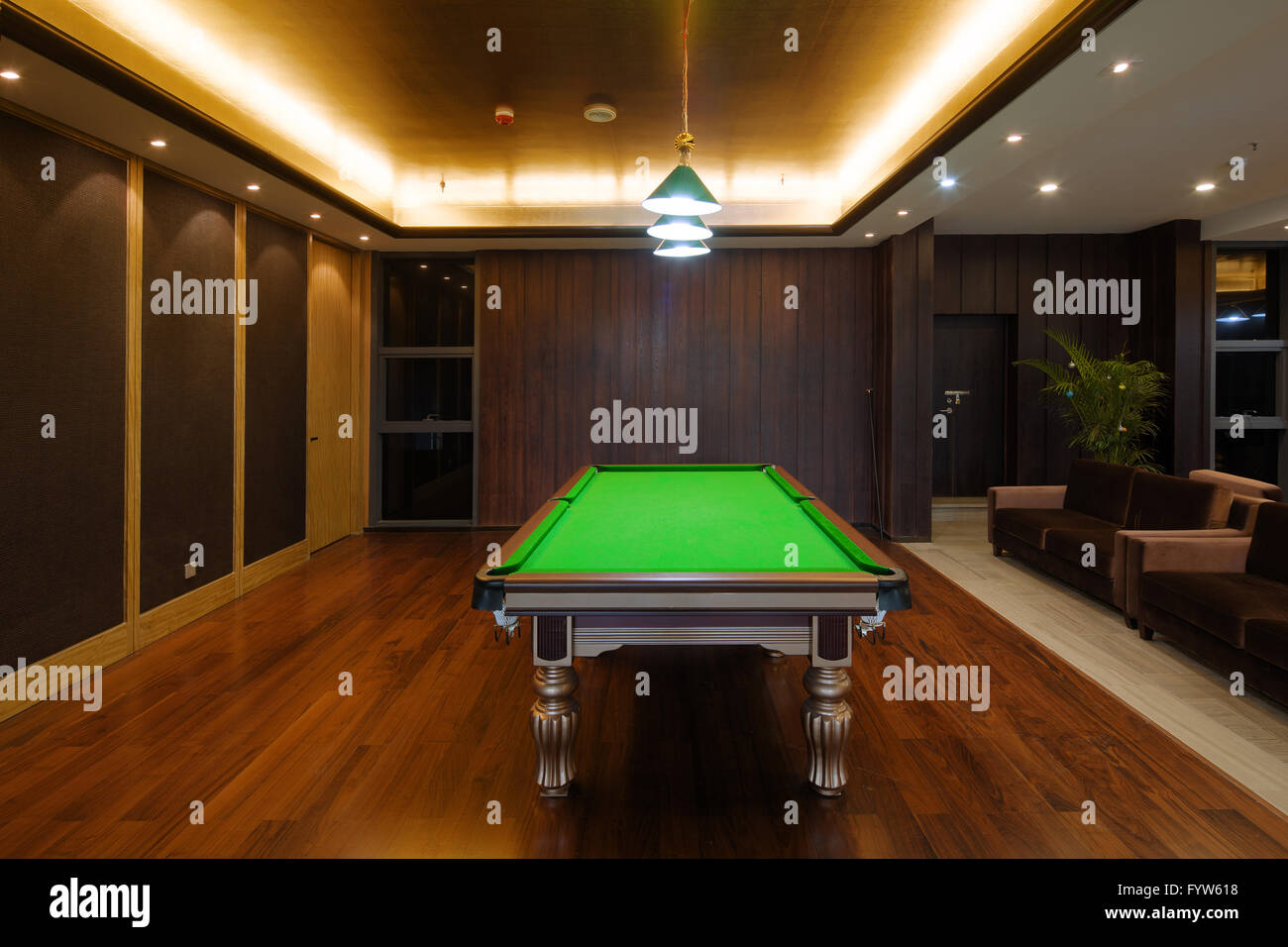 interior of modern billiard room Stock Photo - Alamy