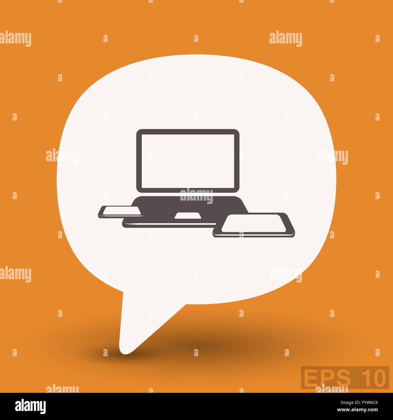 Pictograph of computer. Vector concept illustration for design. Eps 10 ...