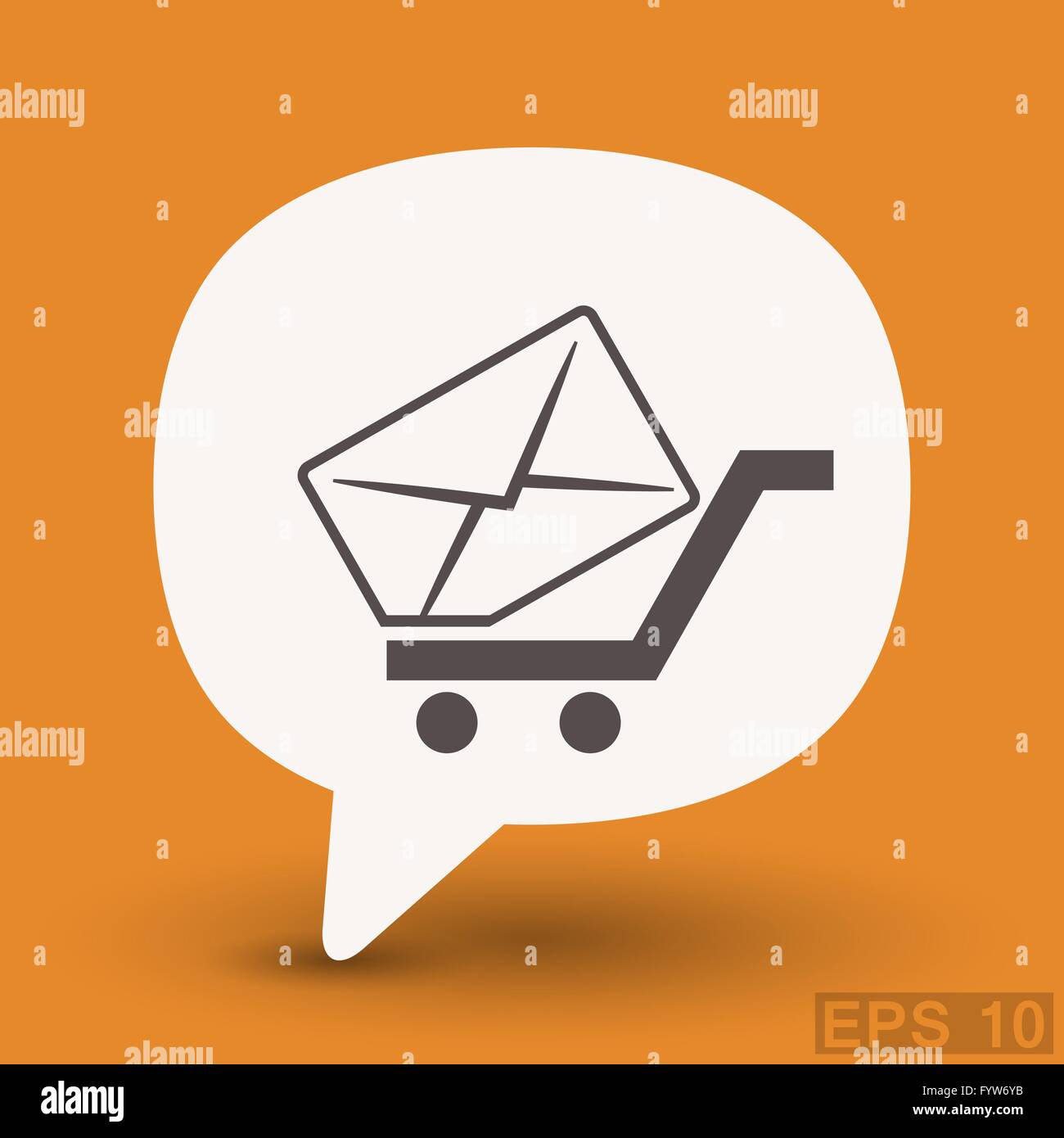 Pictograph of mail. Vector concept illustration for design. Eps 10 ...