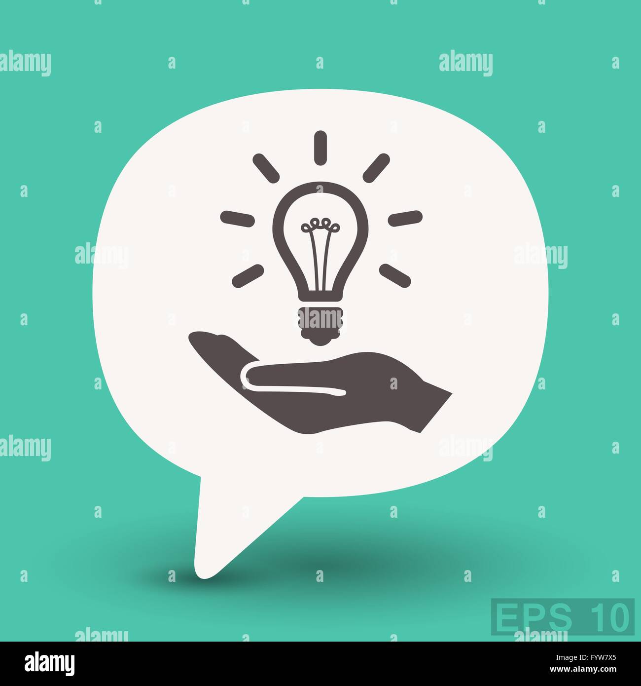 Pictograph of light bulb. Vector concept illustration for design. Eps ...