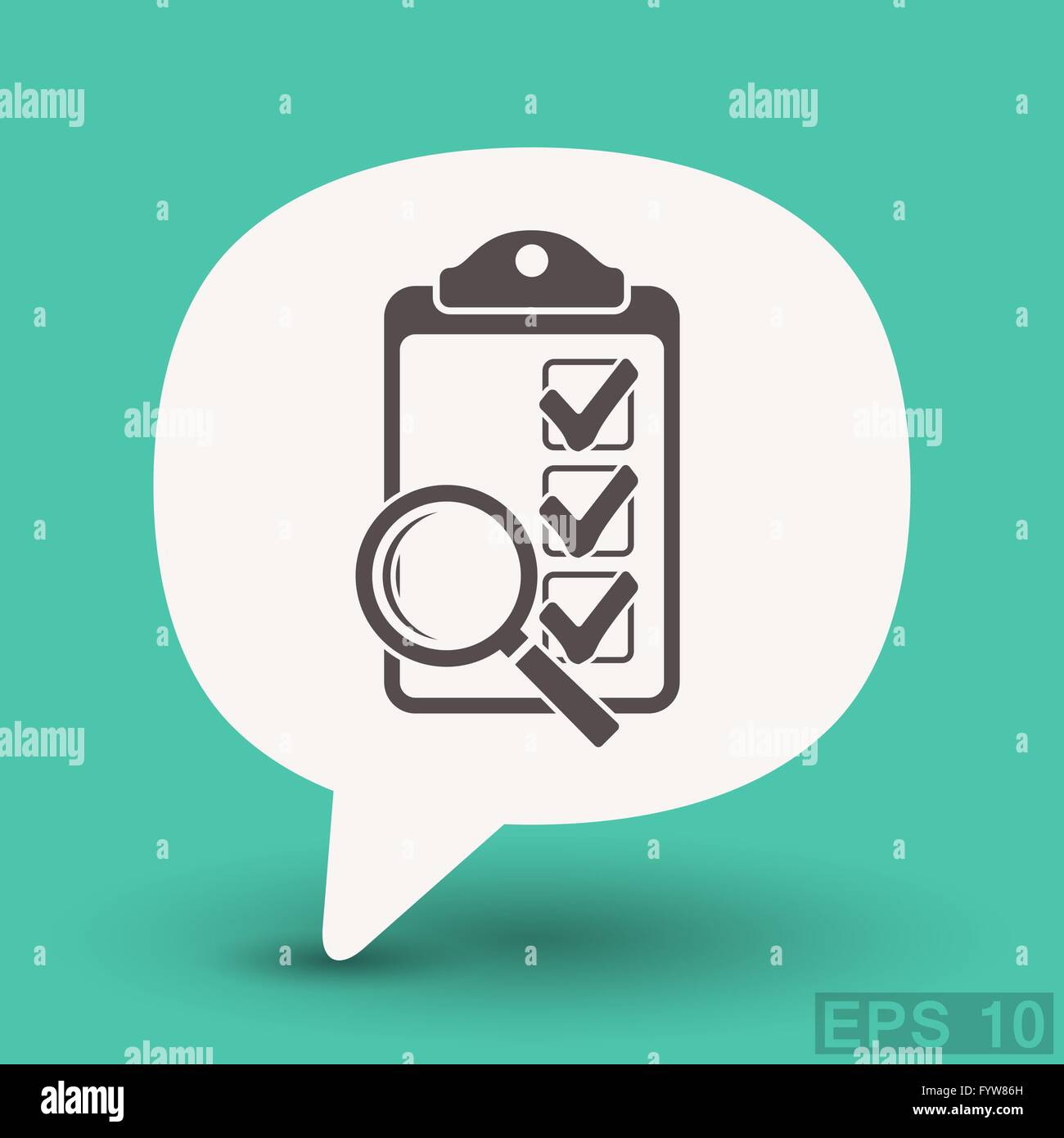 Pictograph of checklist. Vector concept illustration for design. Eps 10 ...