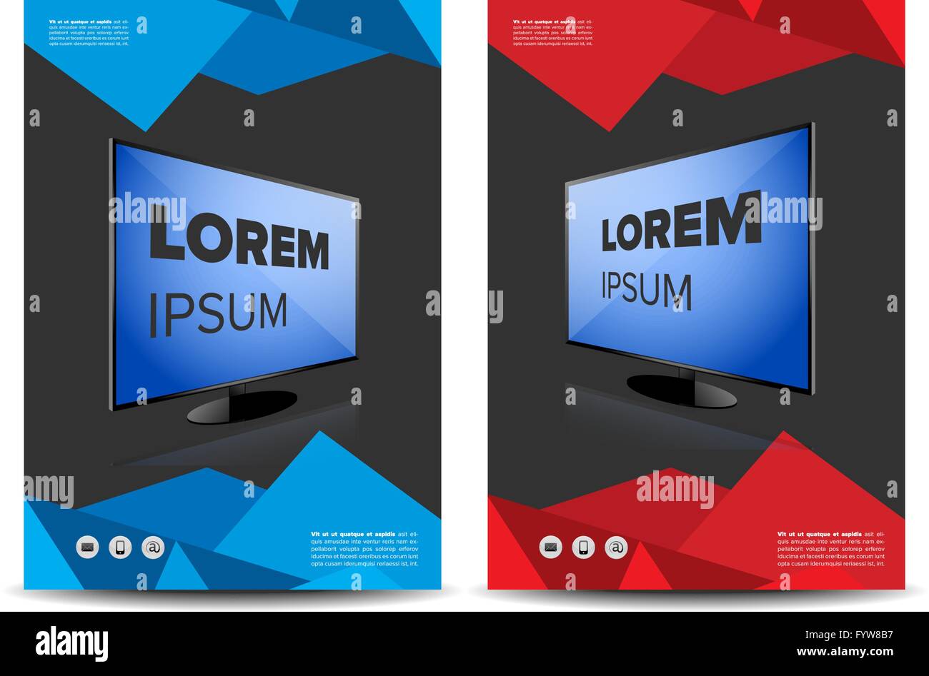 Leaflet with TV Stock Vector Image & Art - Alamy