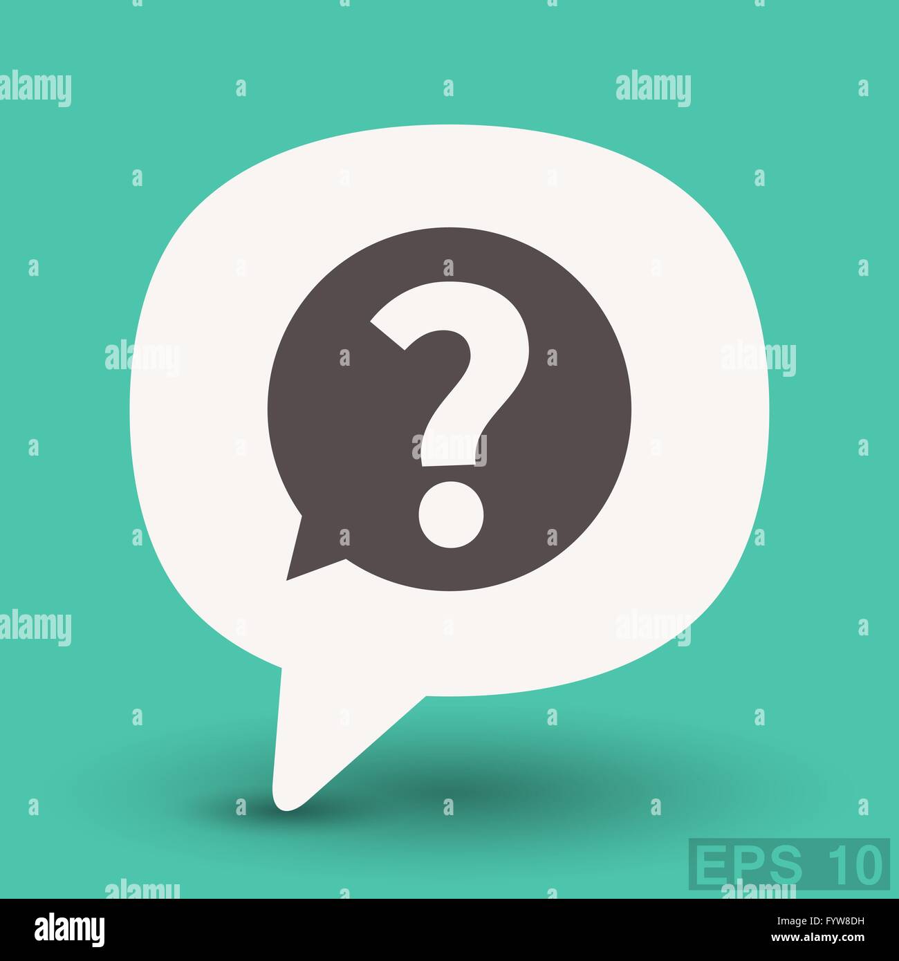 Pictograph of question mark. Vector concept illustration for design ...