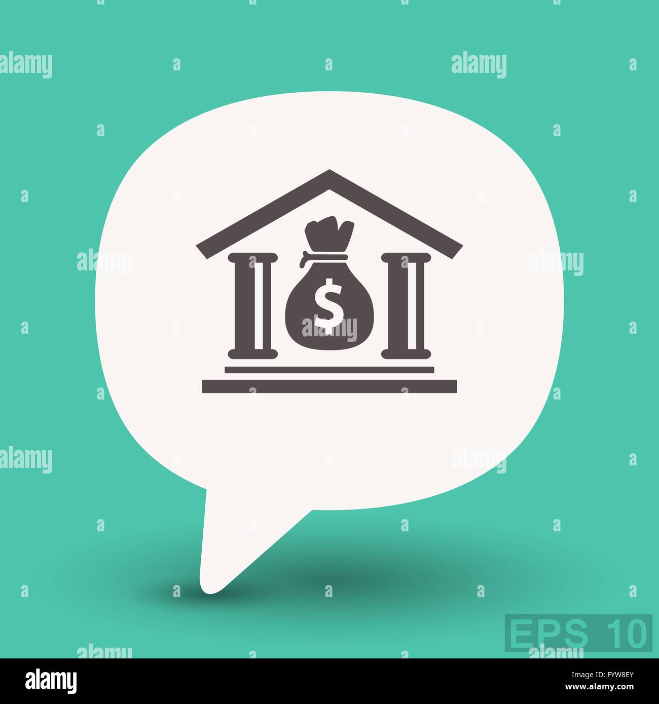 Pictograph of bank. Vector concept illustration for design. Eps 10 ...